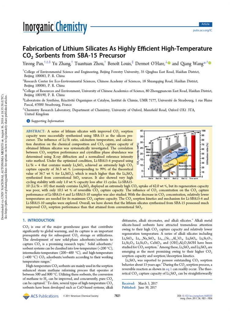 Fabrication of Lithium Silicates | PDF | Adsorption | Silicon Dioxide