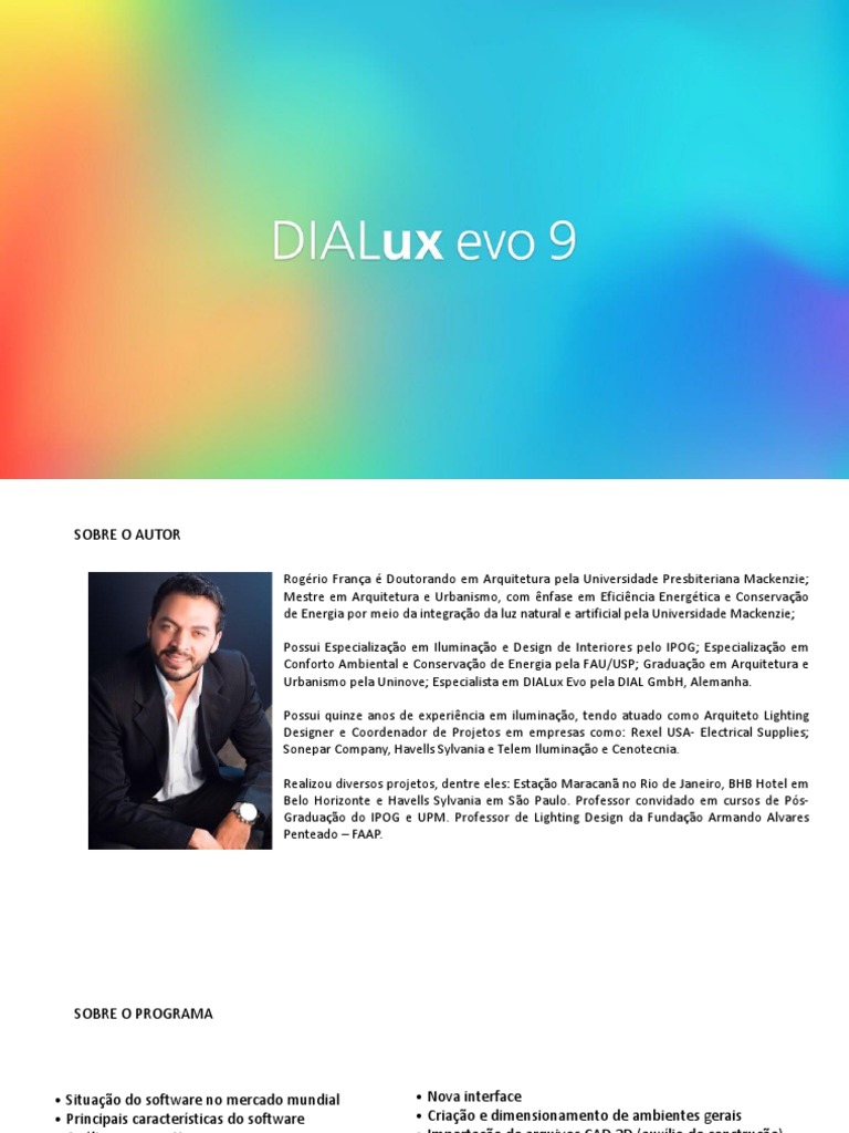 Tutorial Dialux Evo 9.2 | PDF | Cálculo | Temperatura