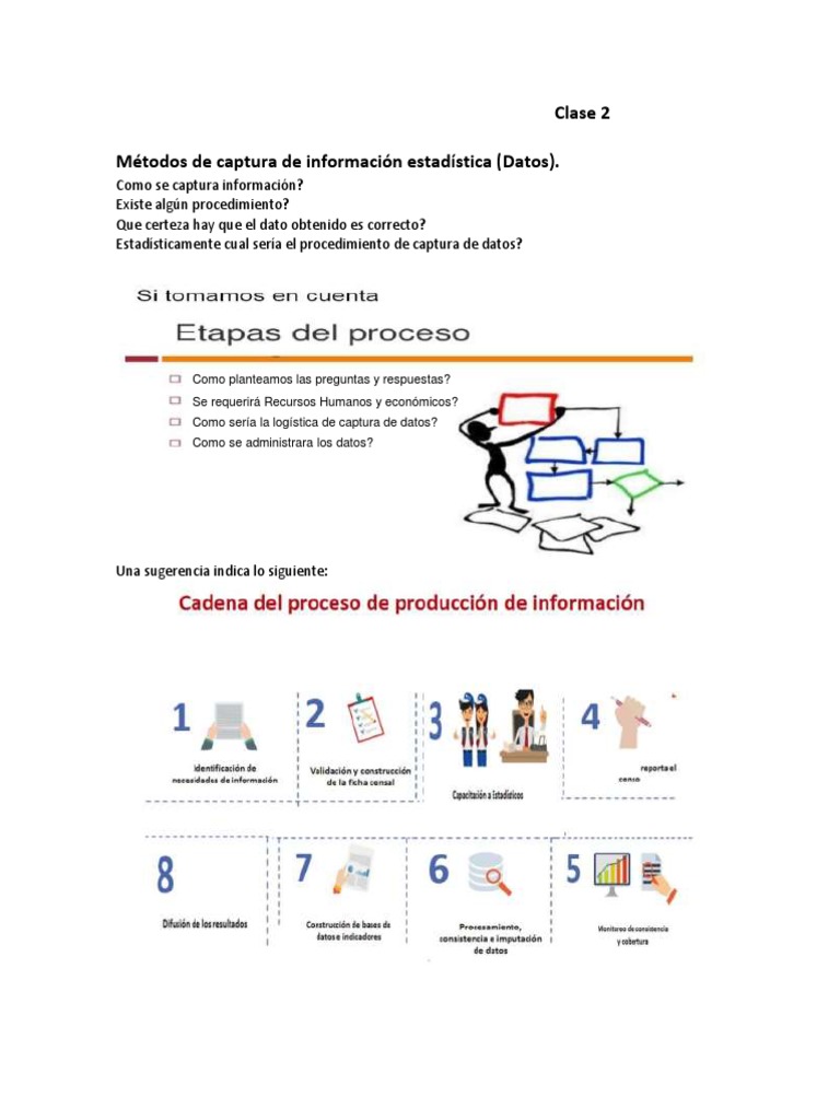 Clase 2M Metodo de Captura de Informacion Estadistica | PDF | Muestreo (Estadísticas) | Estadísticas
