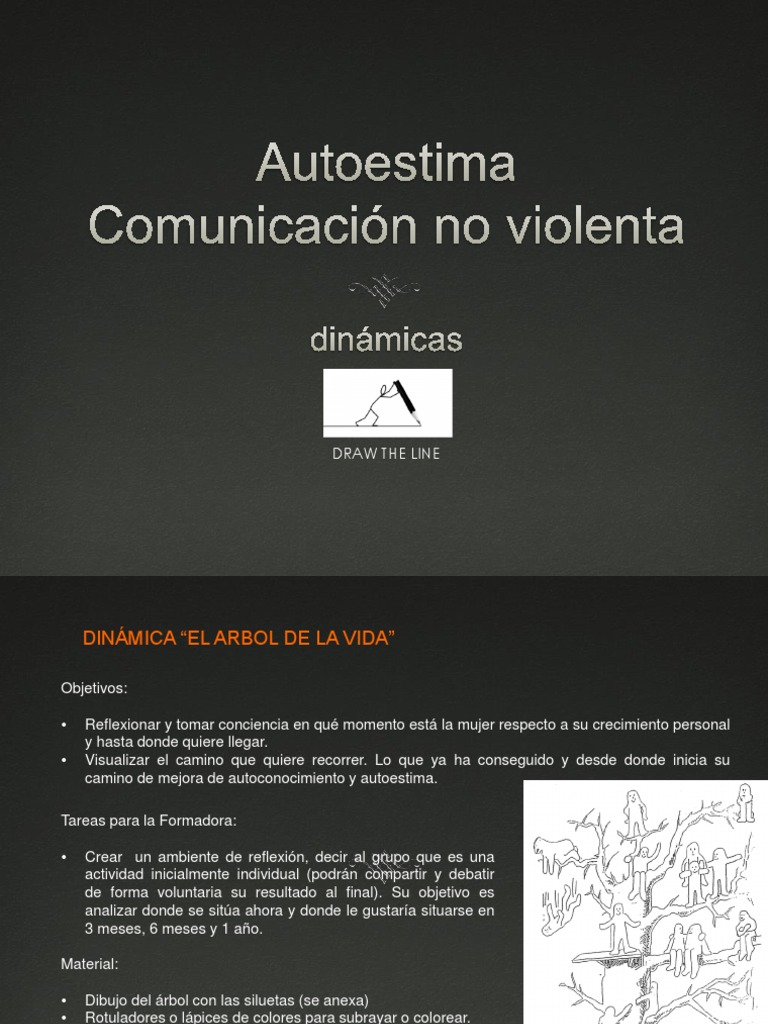 Dinámicas - CNV - Autoestima - Draw The Line | PDF | Comunicación no verbal