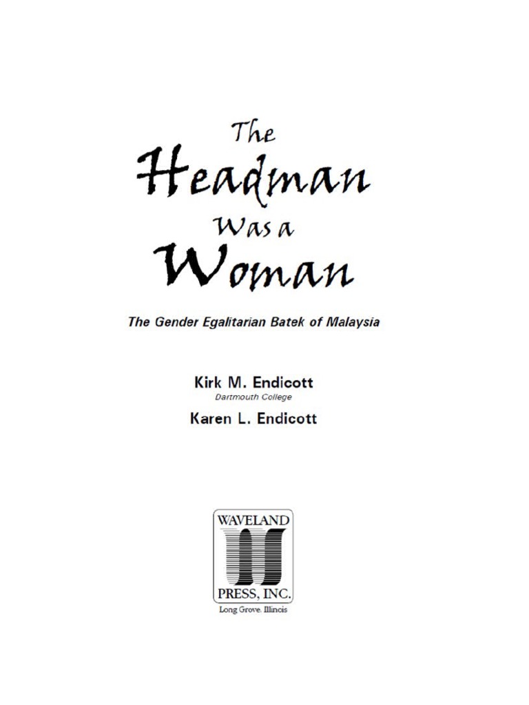 The Headman Was A Woman | PDF