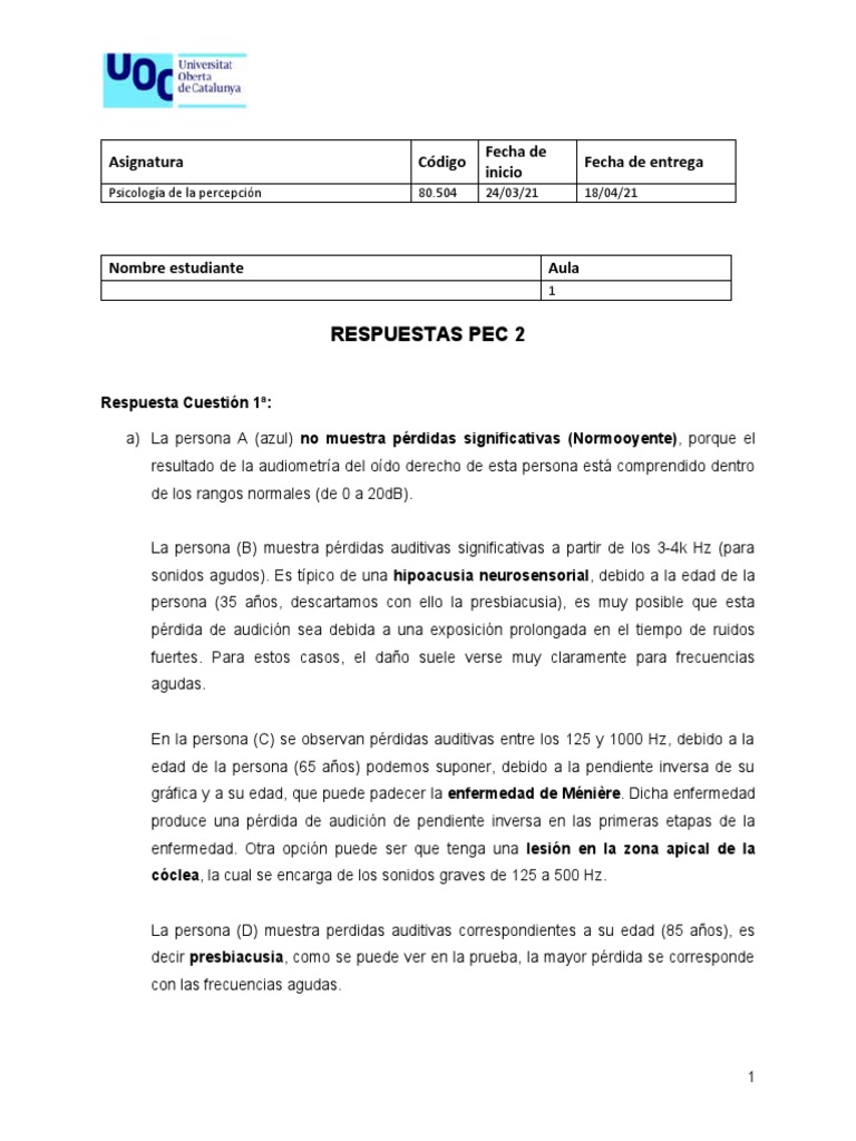 Pec 2 Psicologia de La Percepción | PDF | Percepción visual | Percepción