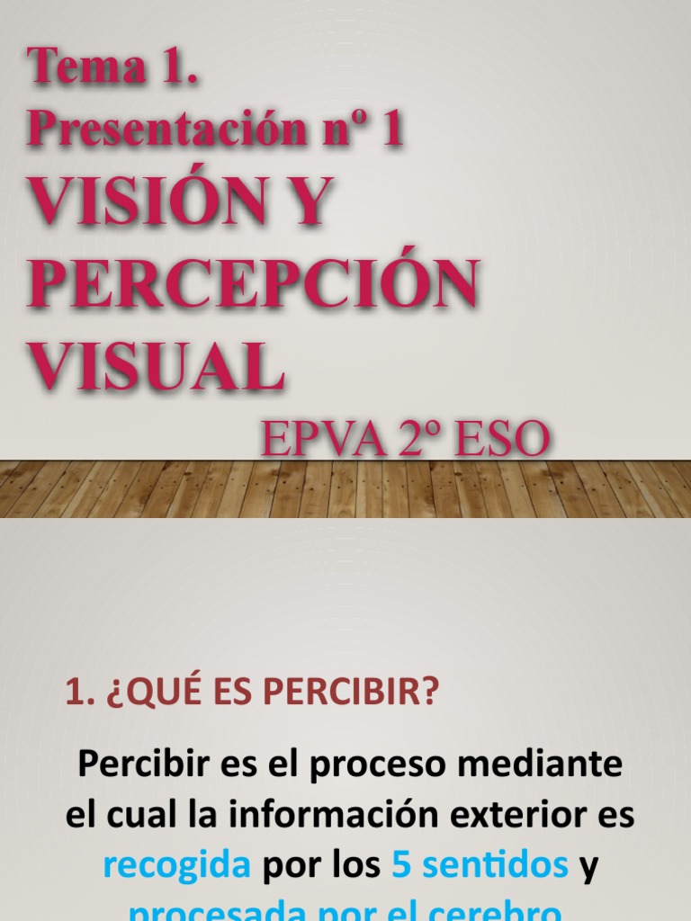 Percepción visual: anatomía del ojo, mecanismo de la visión y leyes perceptivas | PDF ...