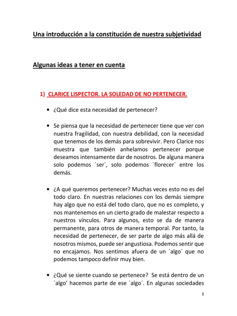 2 Clarice Lispector - Neotene | PDF | Amor | Sociedad