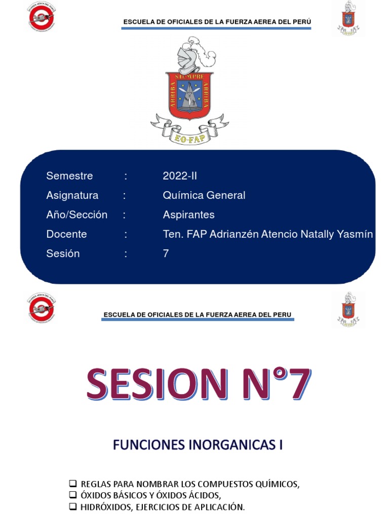 Sesion N°7 - Quimica General | PDF | Redox | Compuestos químicos