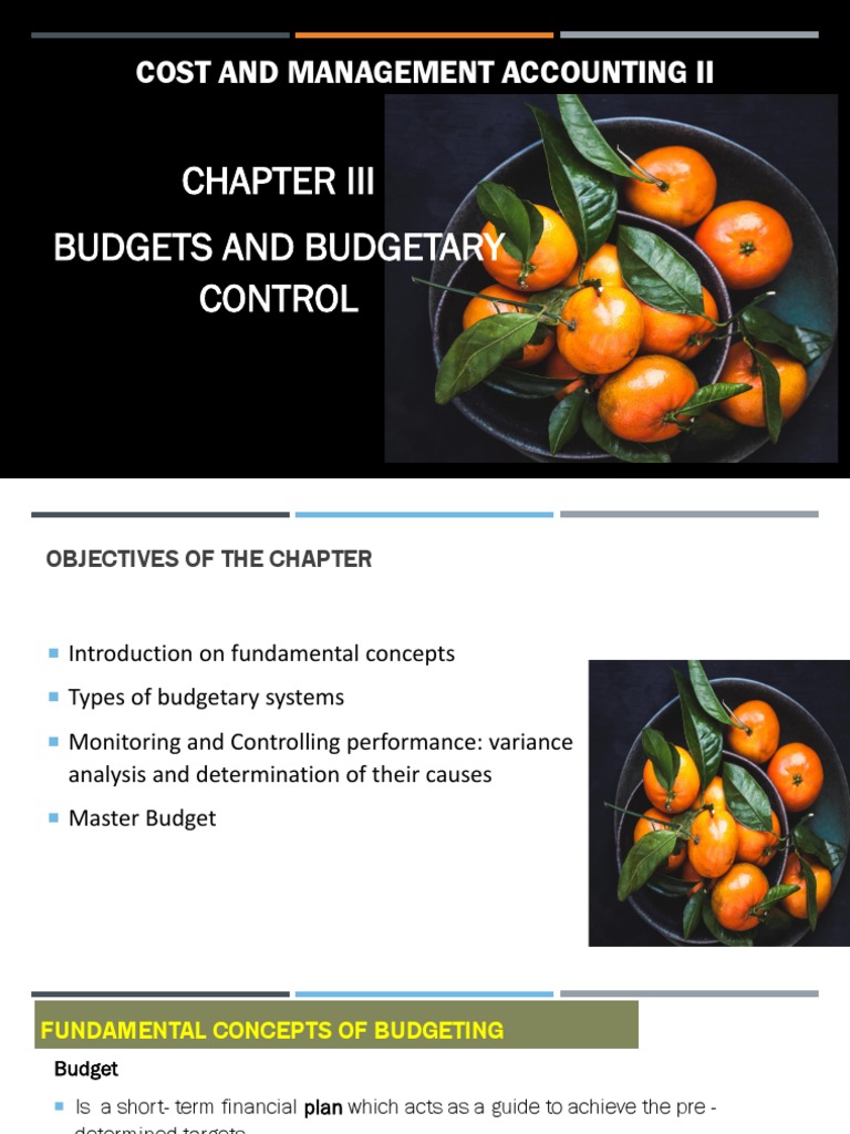Chap. III Budgeting-200422 | PDF | Budget | Management Accounting