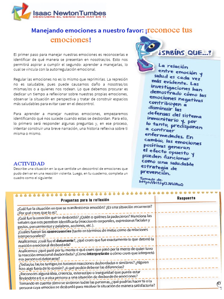 Manejando Emociones A Nuestro Favor Pdf
