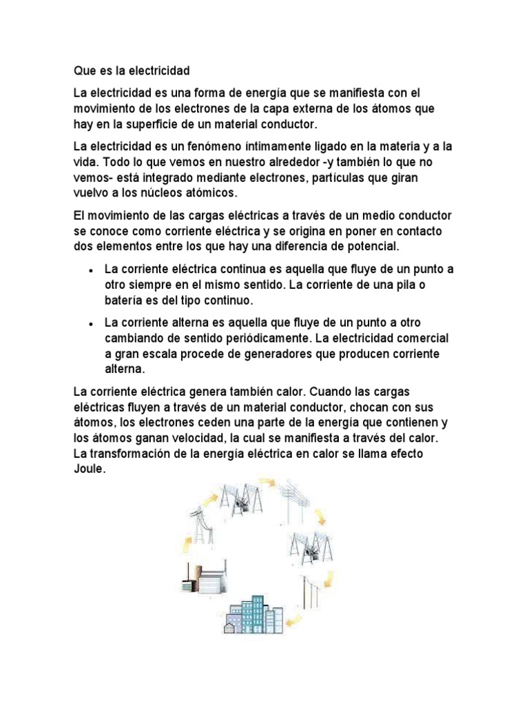 Que Es La Electricidad | PDF