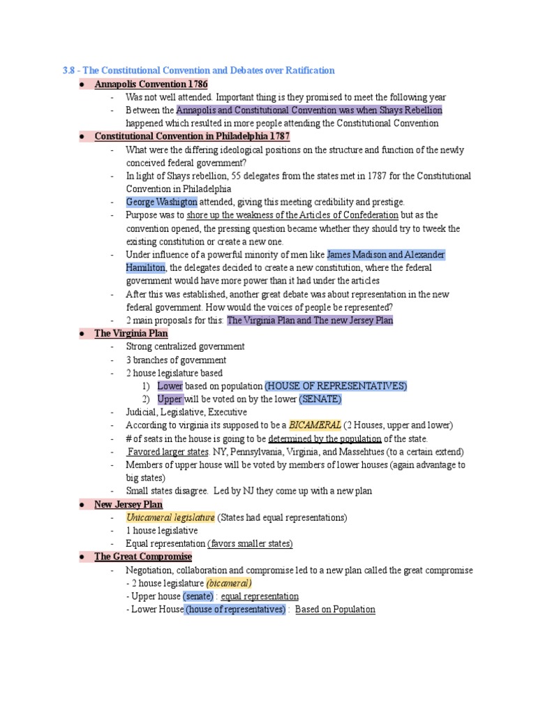 Constitutional Convention and Ratification | PDF | Constitutional ...