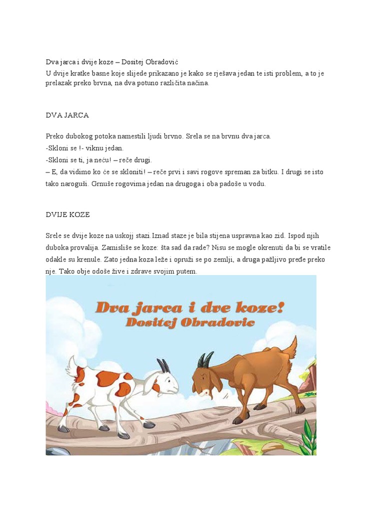 Dva Jarca I Dvije Koze | PDF