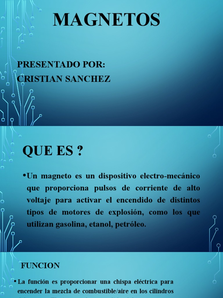 MAGNETOS | PDF | Distribuidor | Ingenieria Eléctrica