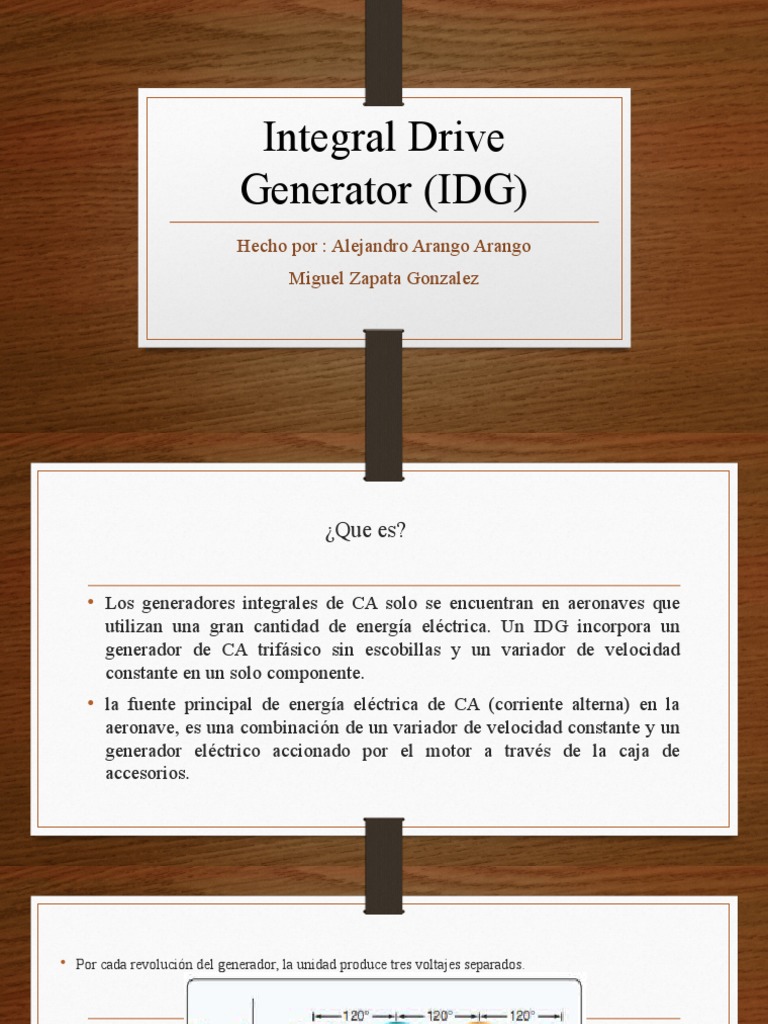 Integral Drive Generator (IDG) | PDF | Corriente alterna | Ingenieria ...