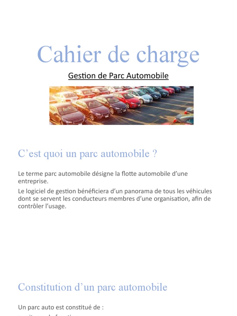 Cahier de Charge | PDF