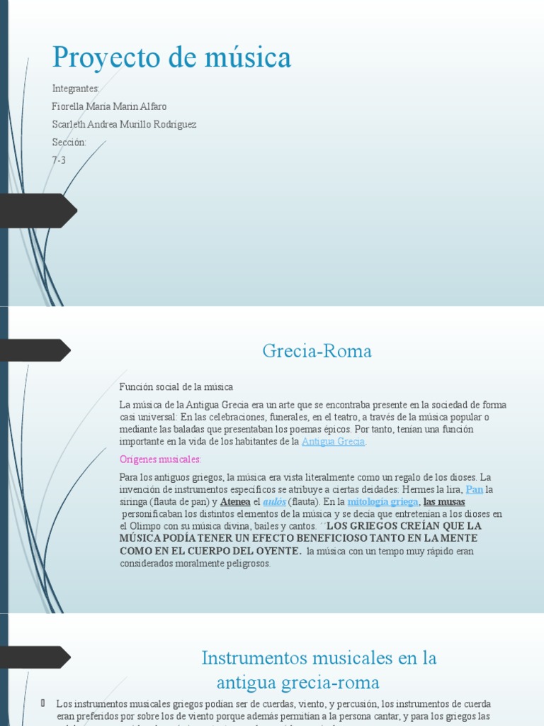 Música y Cultura en Grecia-Roma | PDF