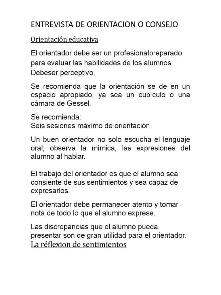 Orientacion o Consejo | PDF | Ciencias del comportamiento | Ciencia cognitiva