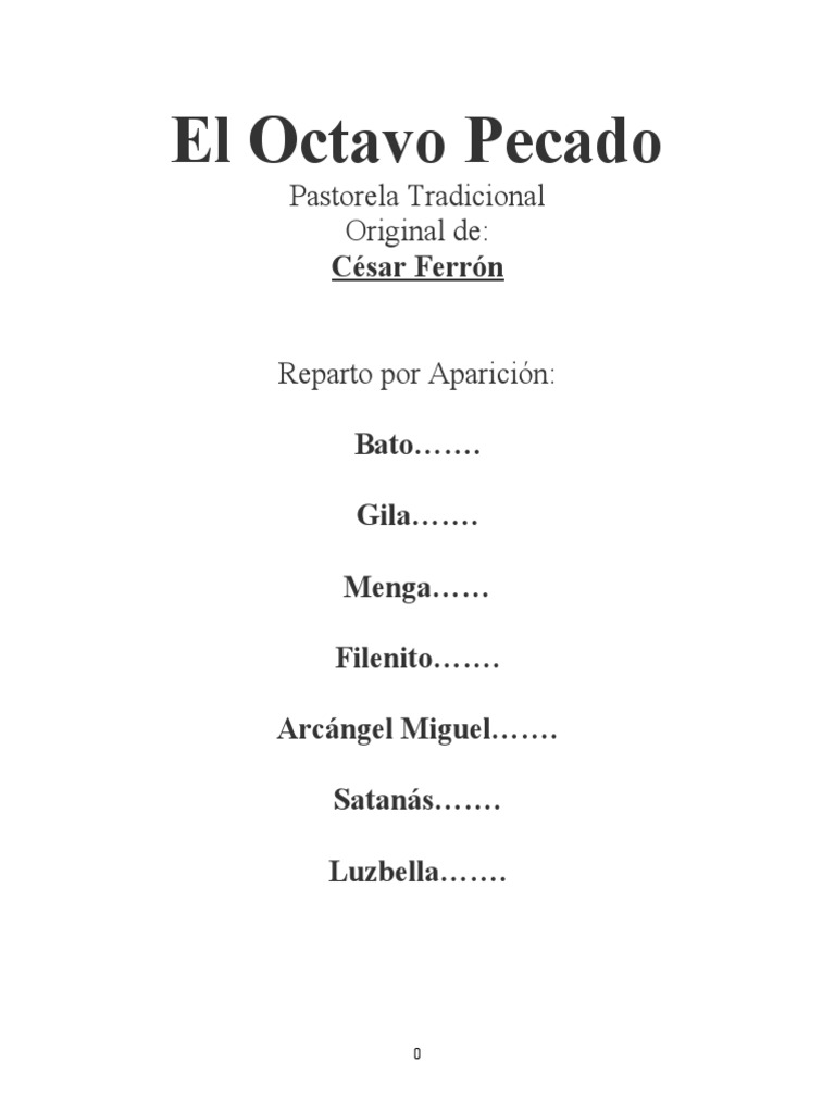 El Octavo Pecado | PDF | Satán | Creencia religiosa y doctrina