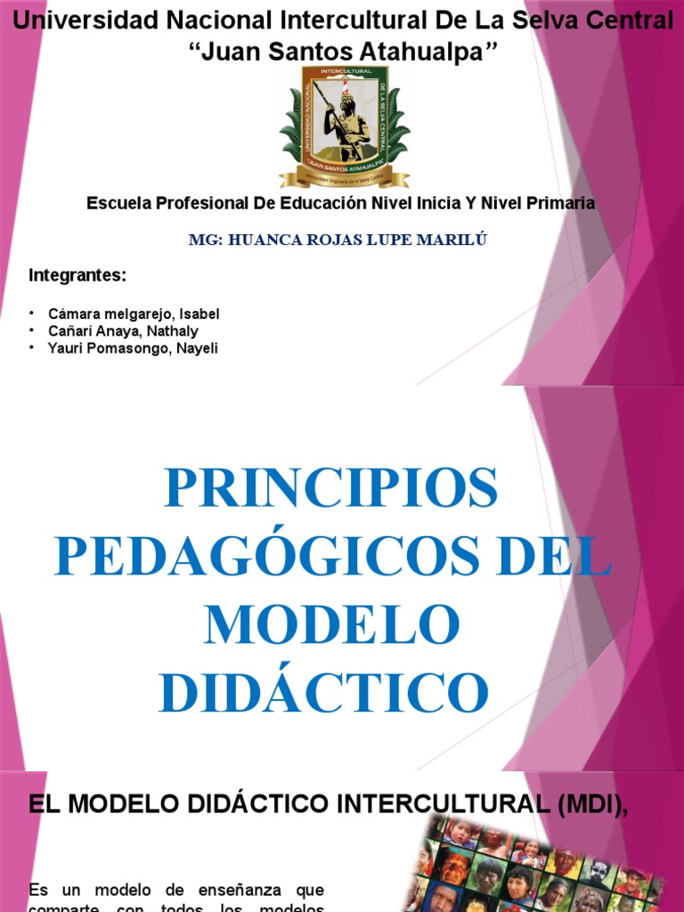 Principios Pedagogicos Del Modelo Didactico | PDF | Crecimiento personal y profesional ...