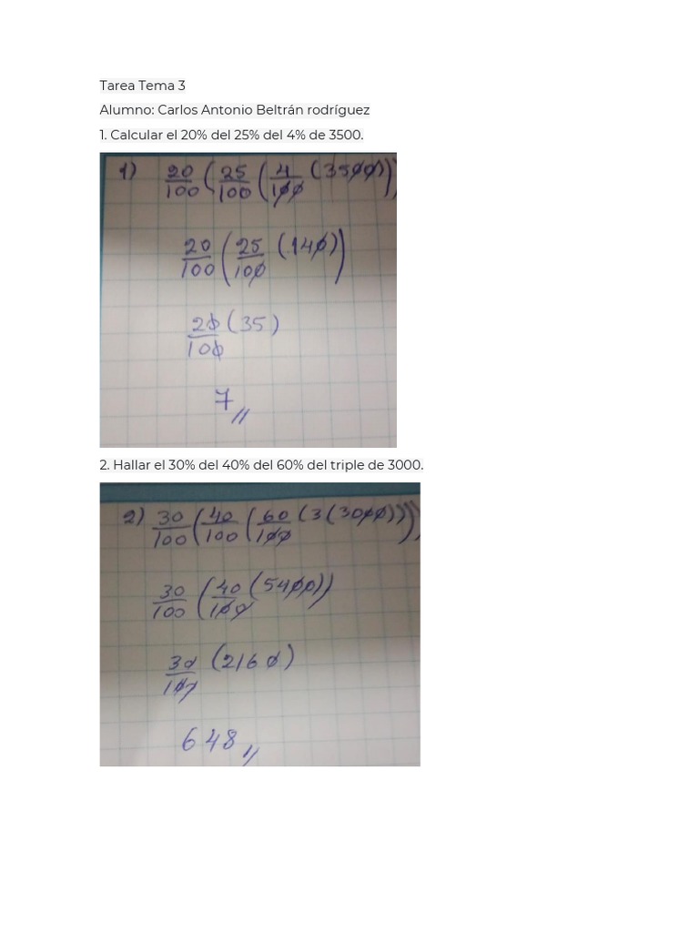 Tarea Tema 3 - Aumentos - Descuentos - Precio de Compras | PDF