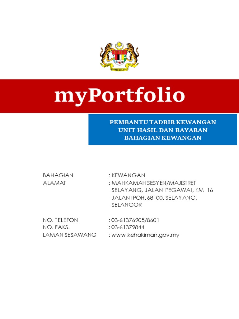 MyPortfolio Pembantu Kewangan W19 | PDF