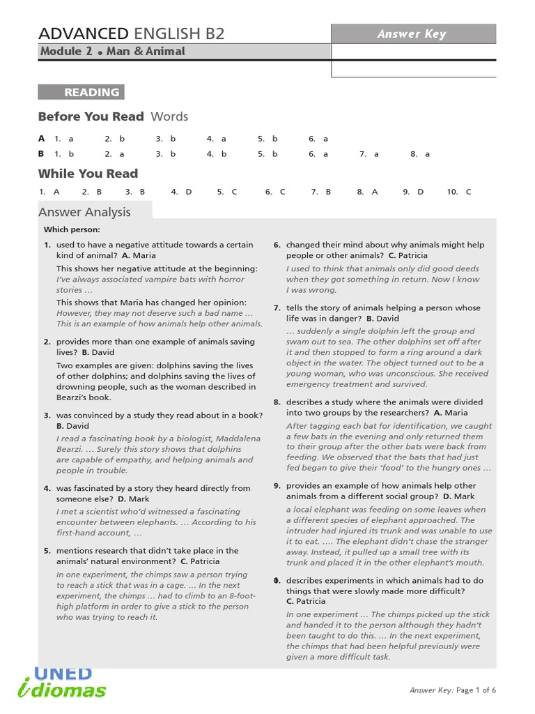 Advanced English B2: Man & Animal | PDF | Argument | Elephant