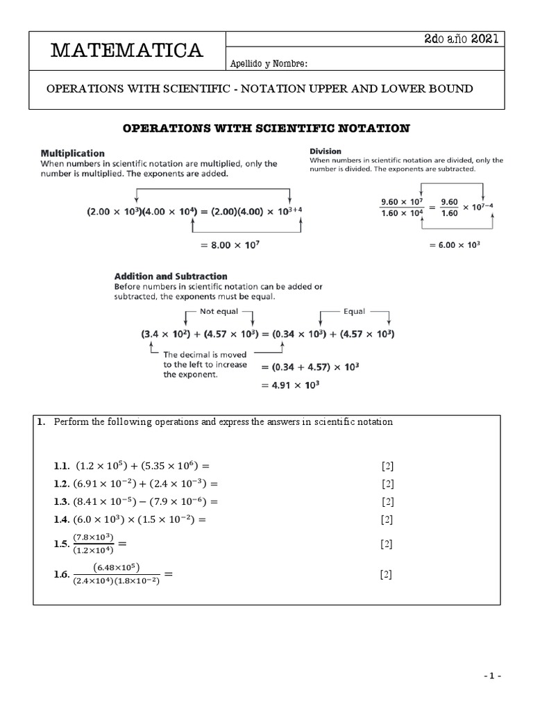 TP Upper and Lower Bounds-Scientific Notation | PDF