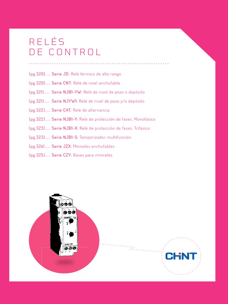 Chint_Catálogo2021_GESTION DE LA ENERGIA - RELES DE CONTROL | PDF | Relé | Cableado eléctrico