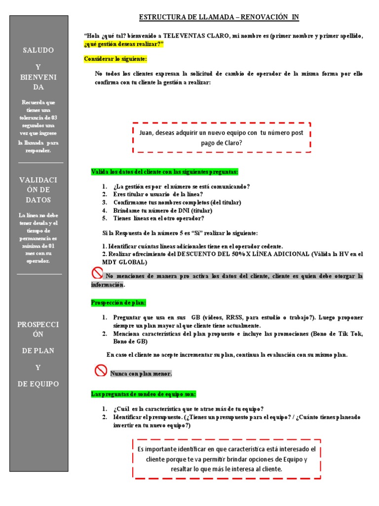 Estructura de Llamada Reno 2022 | PDF | Internet | Entrega (Comercio)