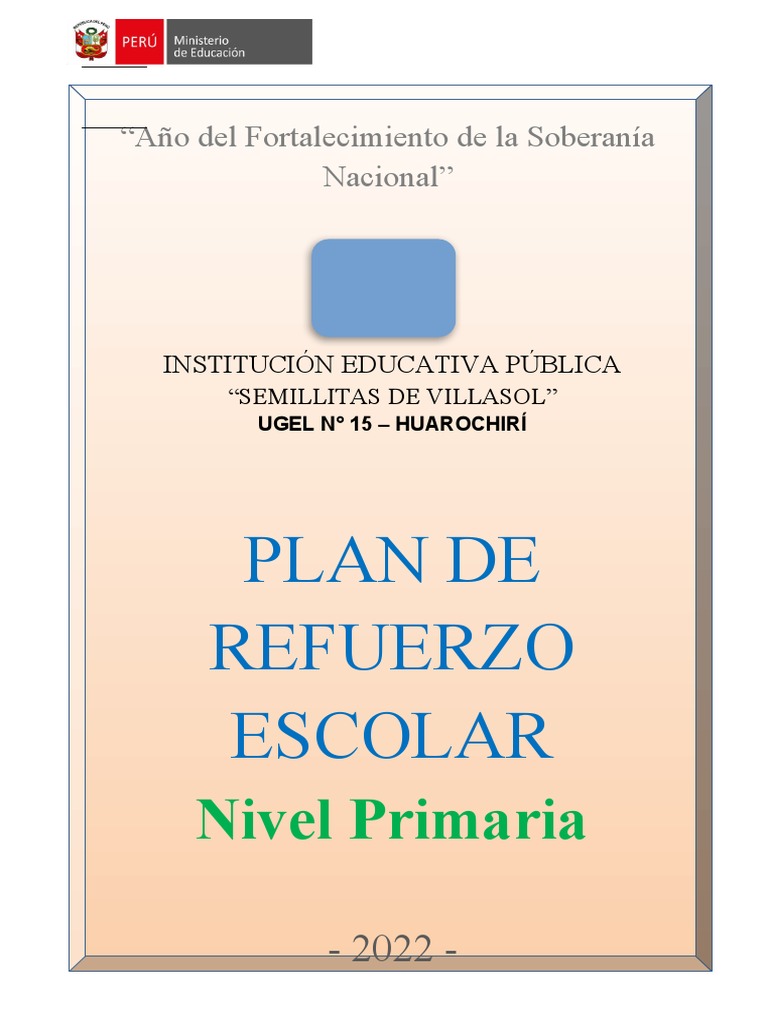 Propuesta Refuerzo Escolar - Primaria - 2 | PDF | Evaluación | Método de enseñanza