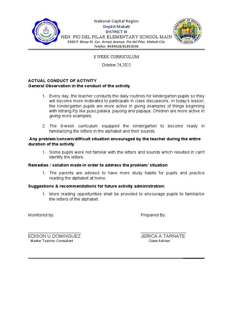 8 Week Curriculum1 | PDF | Learning | Behavior Modification