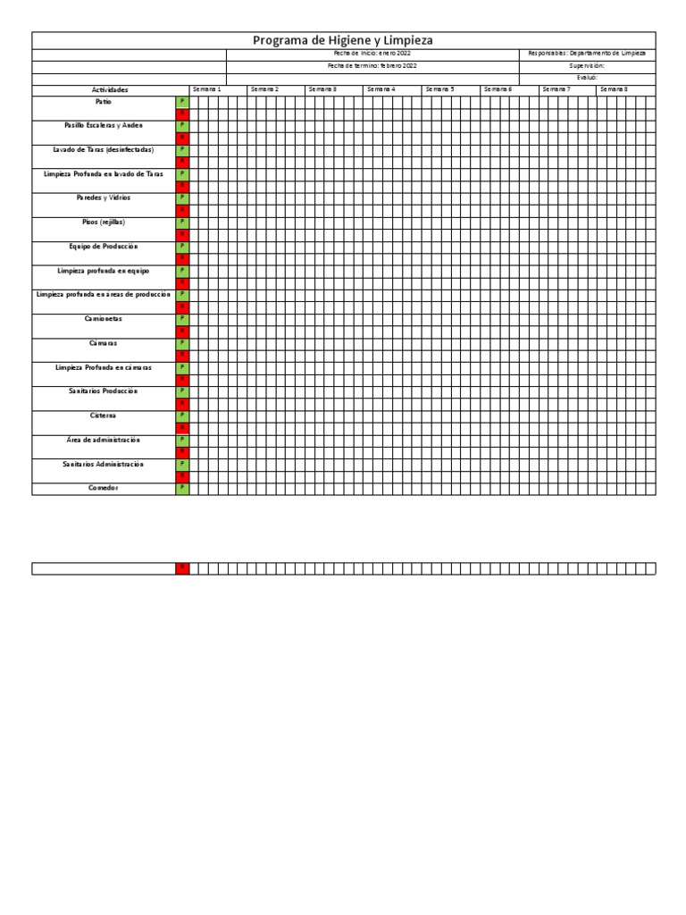 Programa de Higiene y Limpiezaaa | PDF