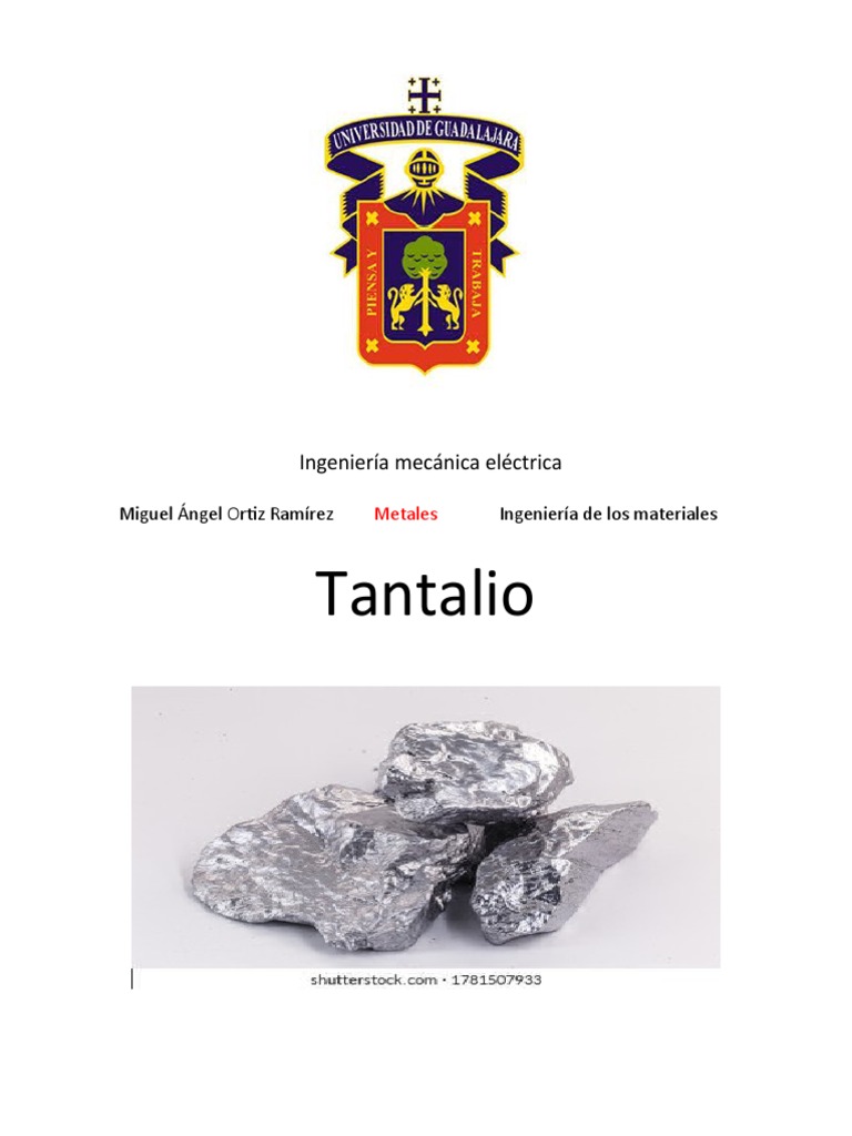 Tantalio | PDF | Rieles | Átomos