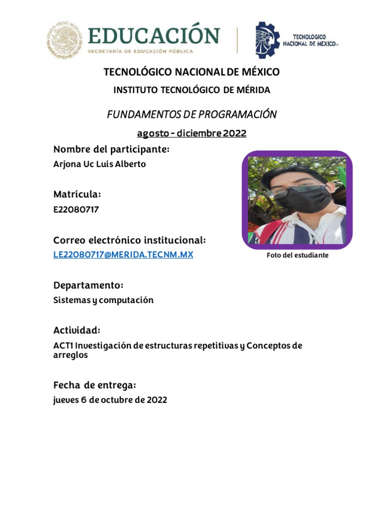 Arjona Luis U3 Act1 Investigación | PDF | Estructura de datos de matriz | Desarrollo de software