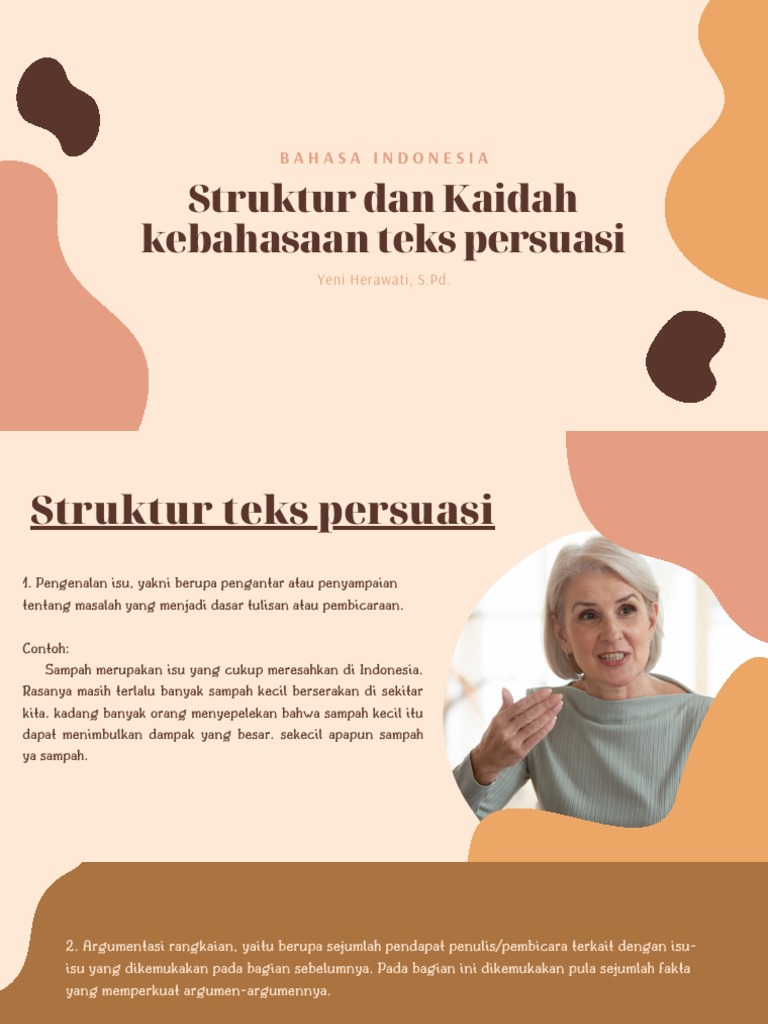 Struktur Dan Kaidah Kebahasaan Teks Persuasi: Bahasa Indonesia | PDF