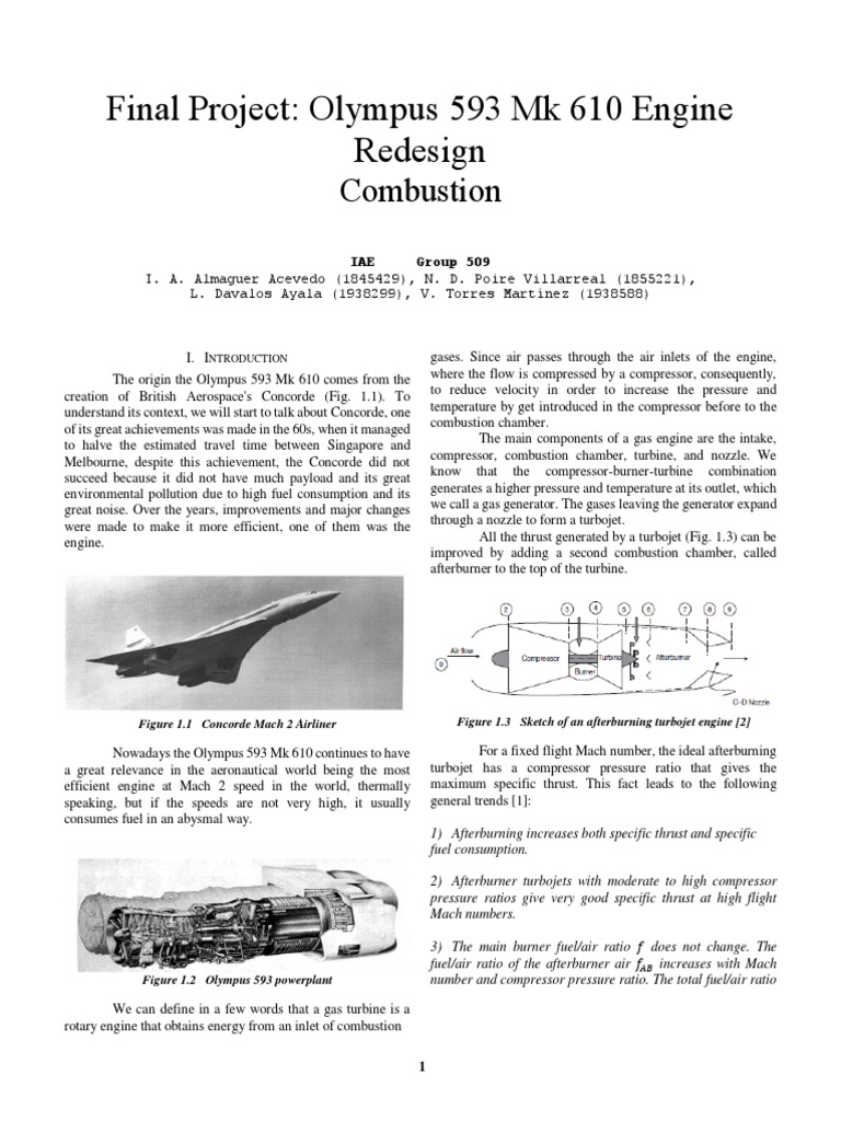 Olympus 593 MK 610 Engine Redesign | PDF | Gas Turbine | Applied And ...