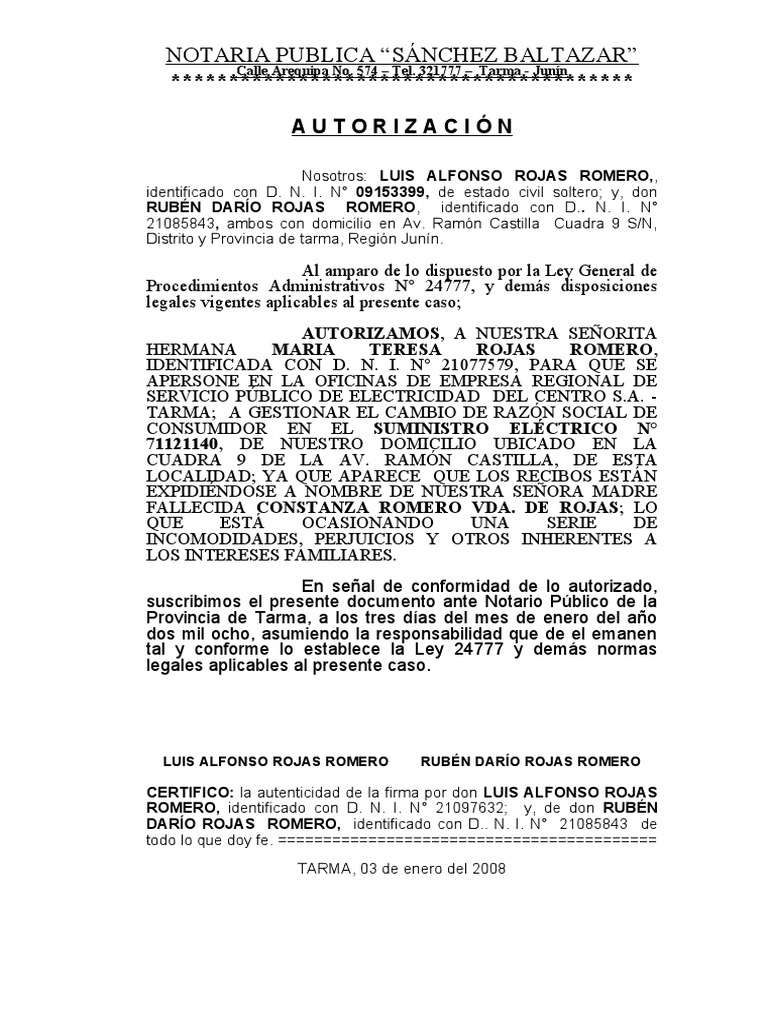 Declaracion Jurada De Estado Civil Pdf