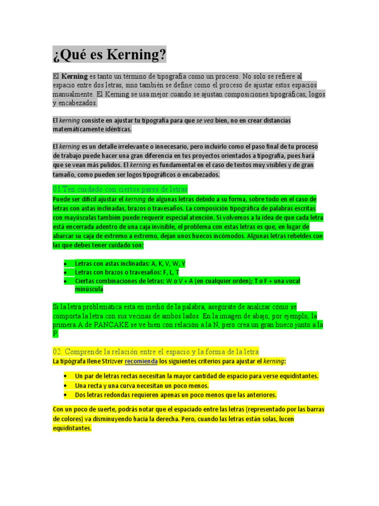 Kerning, Tracking y Anatomia (Tipografia) | PDF | Serif | Tipografía