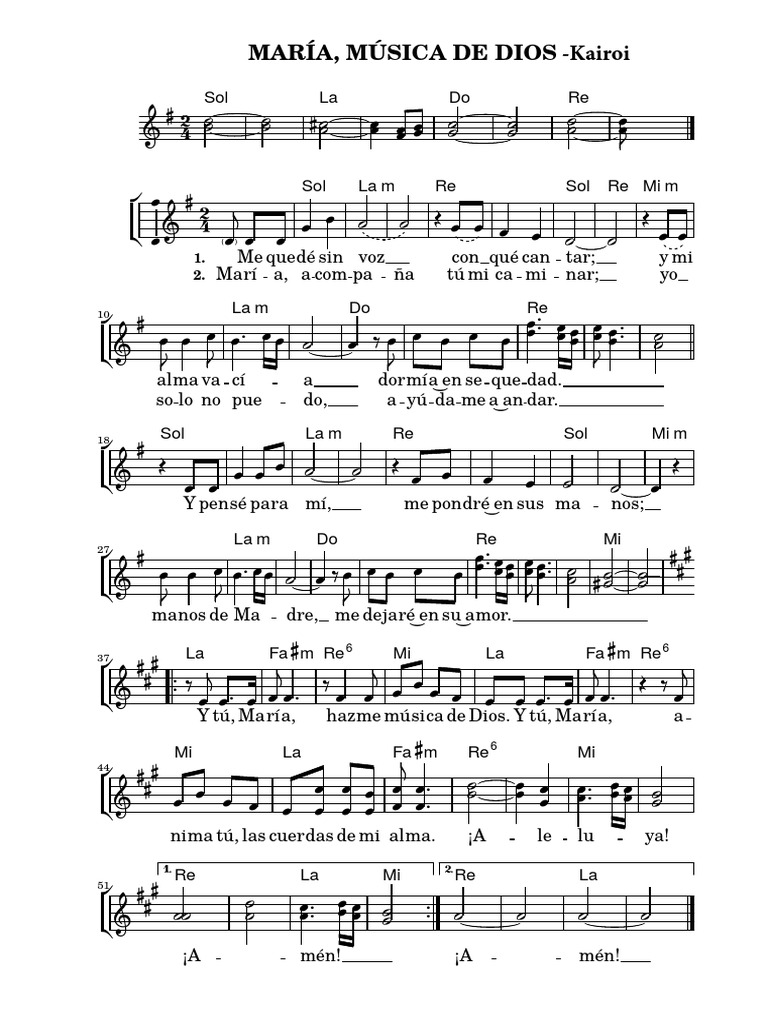 Maria Musica de Dios Partitura | PDF