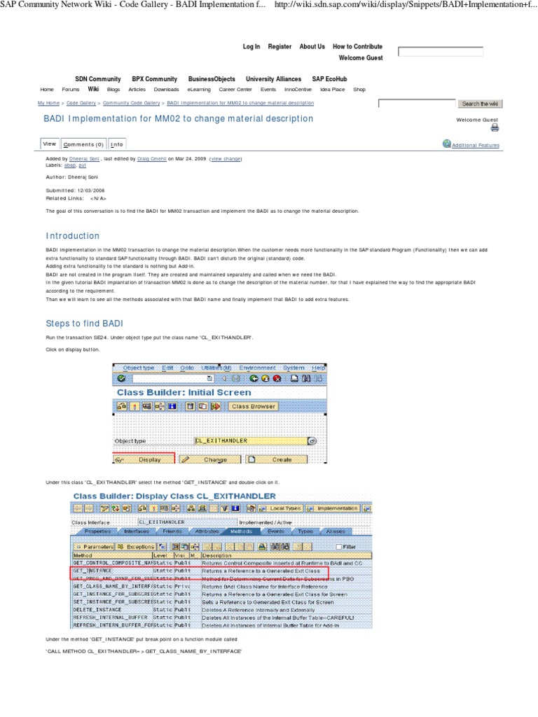 SAP Community Network Wiki How To | PDF | Database Transaction | Areas ...