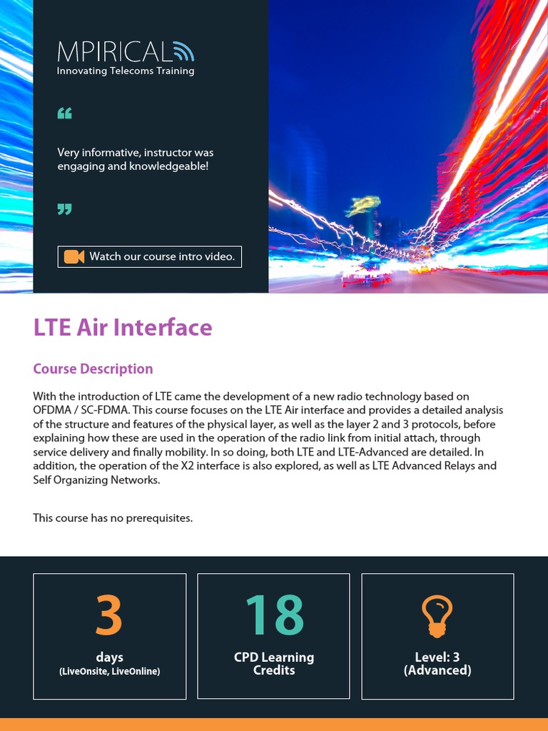 LTE Air Interface | PDF | Wireless | Telecommunications LTE Air Interface | PDF | Wireless | Telecommunications