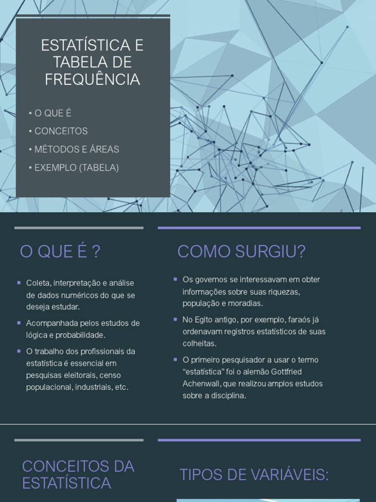 Origem e Conceitos da Estatística | PDF | Estatísticas | Modo (Estatística)