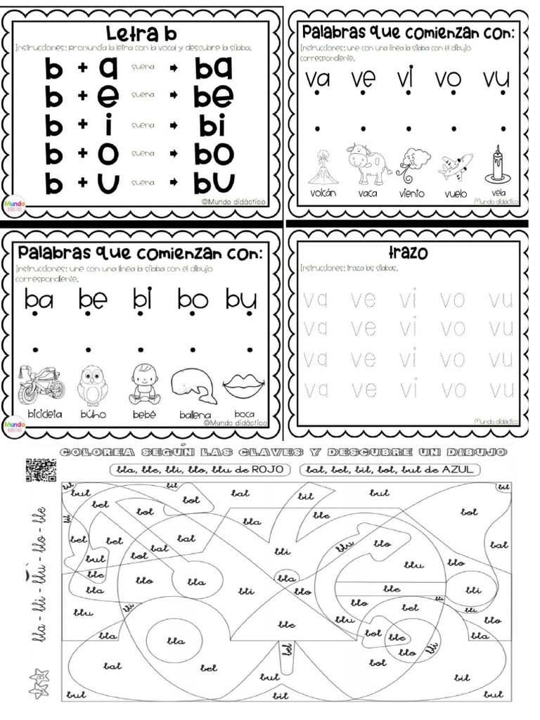 Consonante B, V Trabadas | PDF