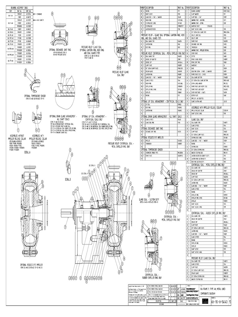 Warman 8 - 6 F-AH Component Drawing | PDF