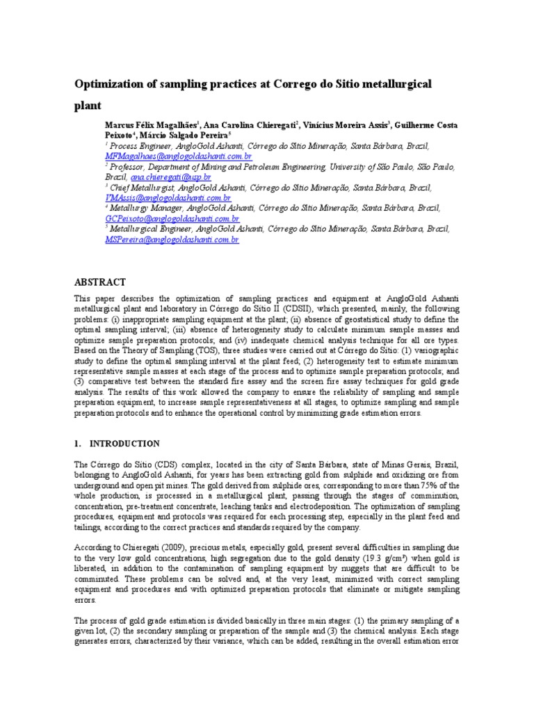 Sampling2018 - Magalhaes-Et - Alli - English - Rev03 - FINAL. Optimizacion de Practicas de ...
