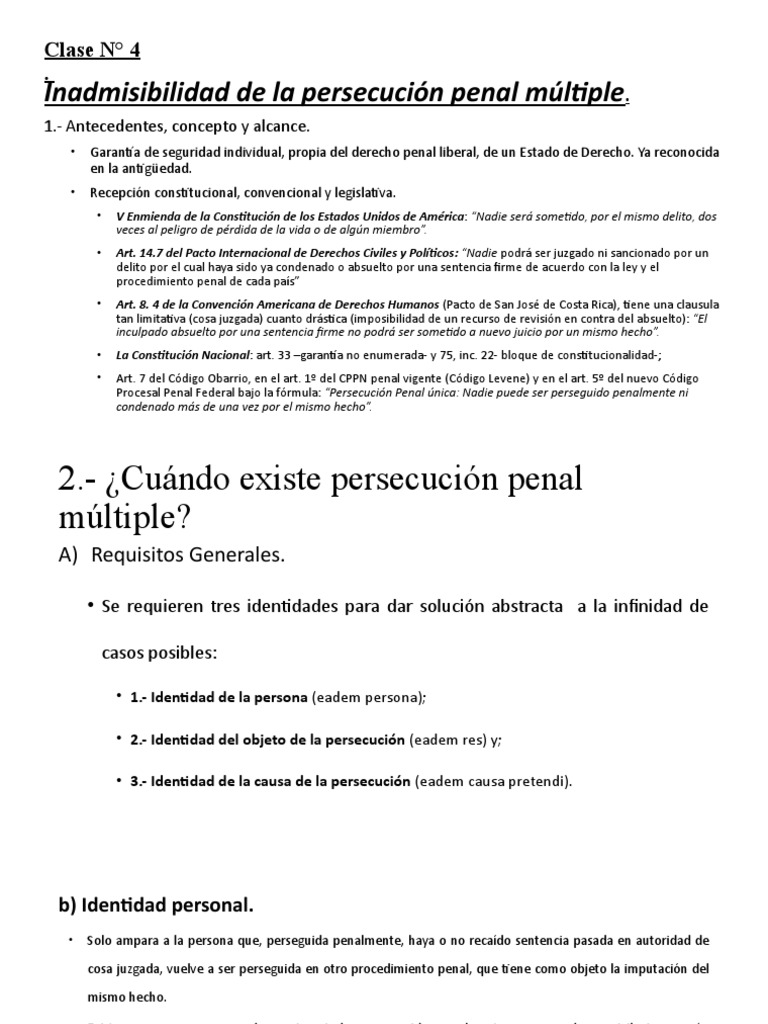 Clase #4. Ne Bis in Idem | PDF | Justicia | Crimen y violencia
