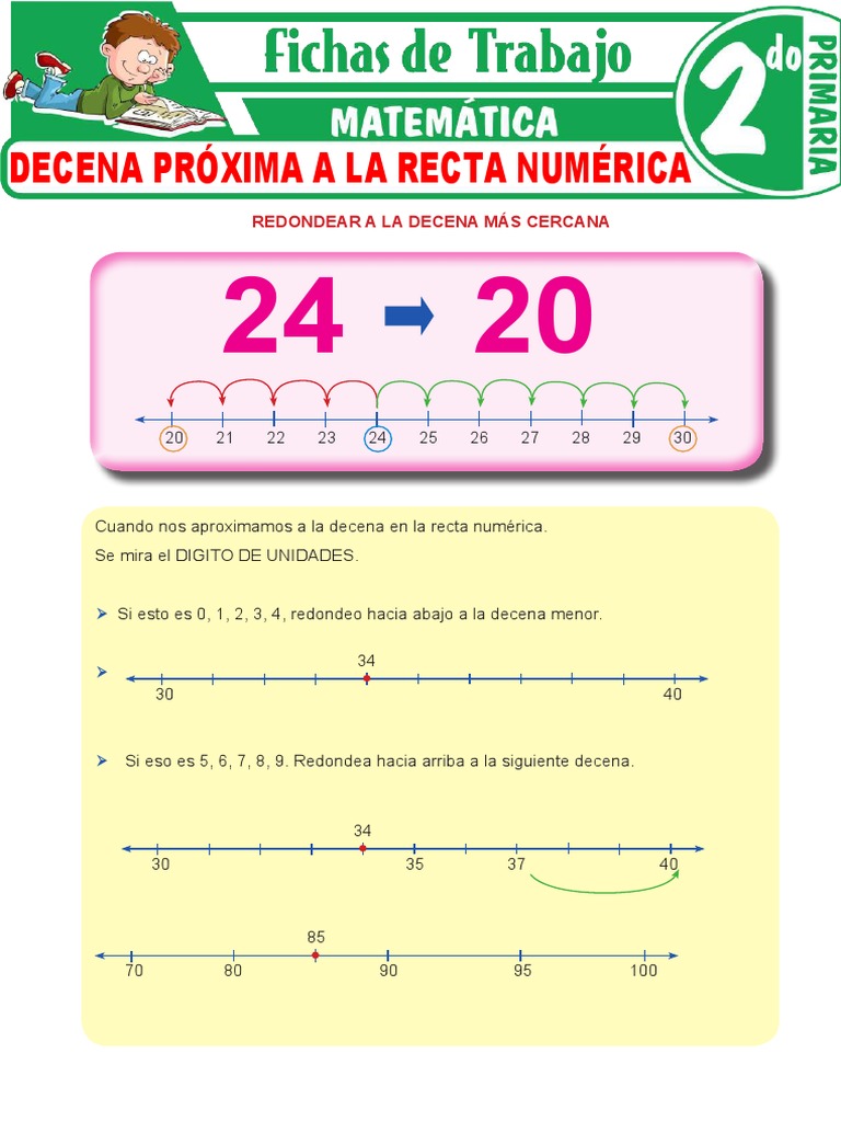 Redondeando a la decena más cercana | PDF