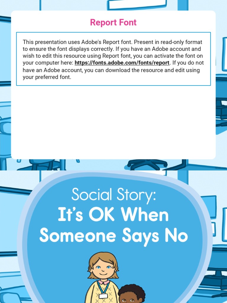 Social Story Its Ok When Someone Says No | PDF