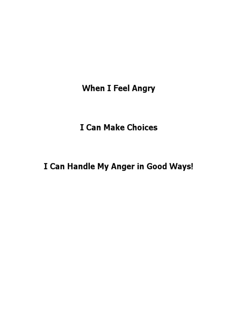 Social Stories - When I Feel Angry | PDF