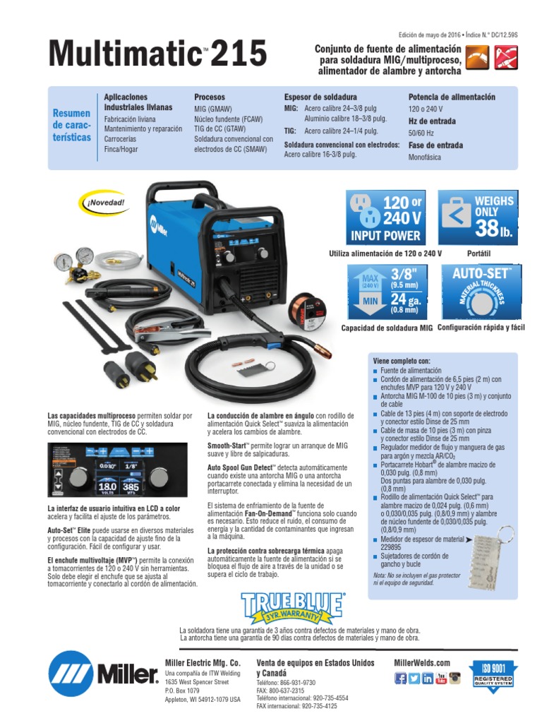 DC1259S Multimatic 215 | PDF | Soldadura | Construcción