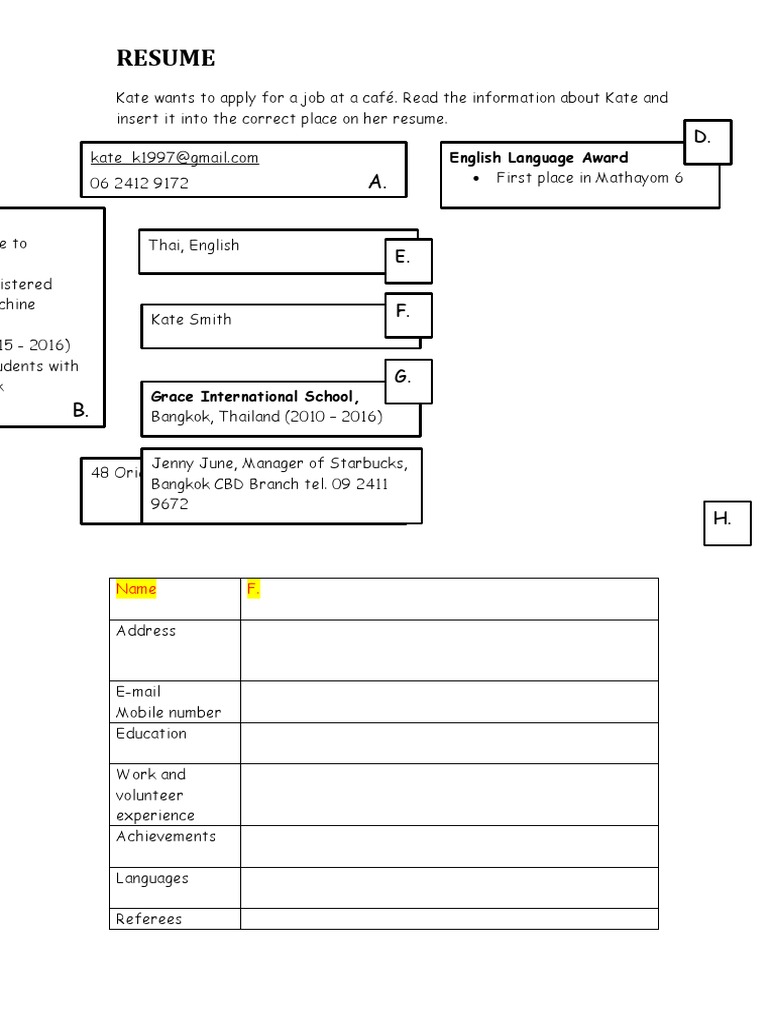 Fill in A With Your Own Information | PDF