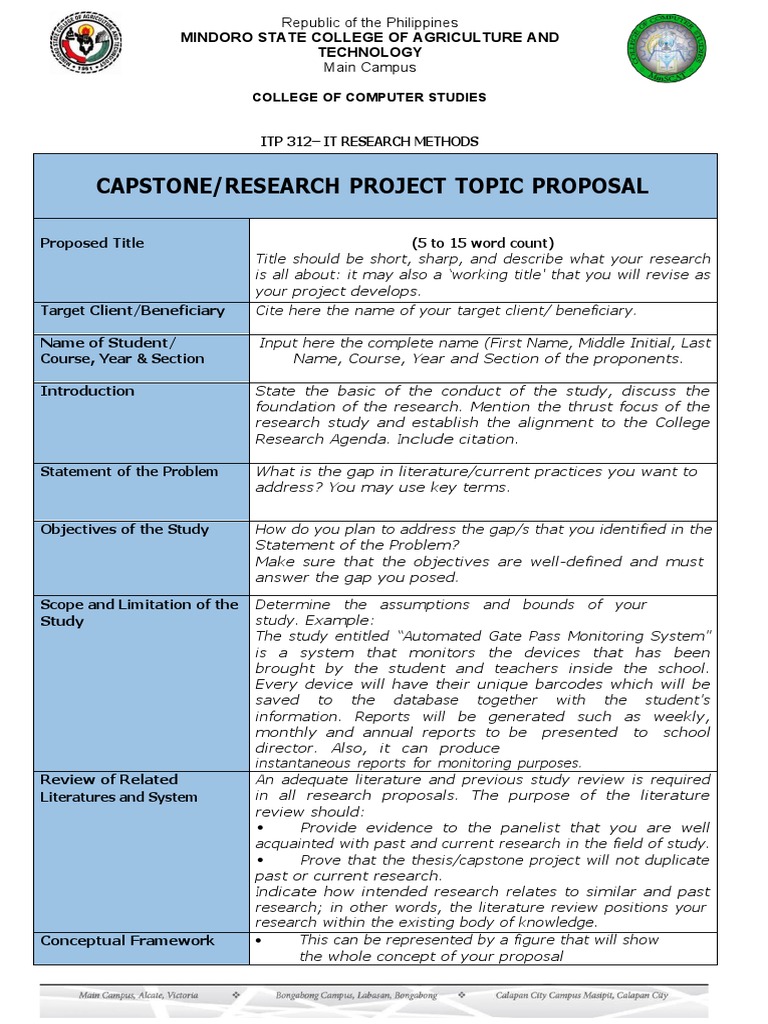 Topic Proposal Template | PDF | Cognition | Science
